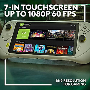 Logitech G Cloud Handheld Portable Gaming Console with Long-Battery Life, 1080P 7-Inch Touchscreen, Lightweight Design, Xbox Cloud Gaming, NVIDIA GeForce NOW, Google Play