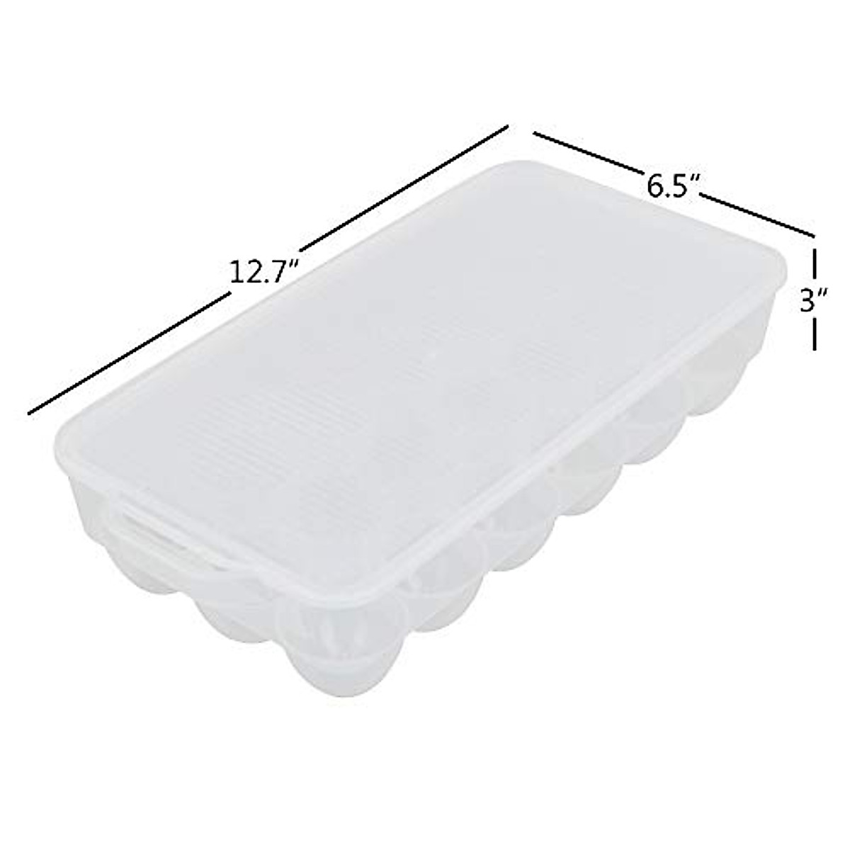 Begale 4-Pack Clear Plastic Egg Storage Holder, Egg Holder Case For Refrigerator
