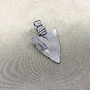 Turquoise and Coral Gemstone Inlay Southwestern Style 925 Sterling Silver Arrowhead Pendant for Women