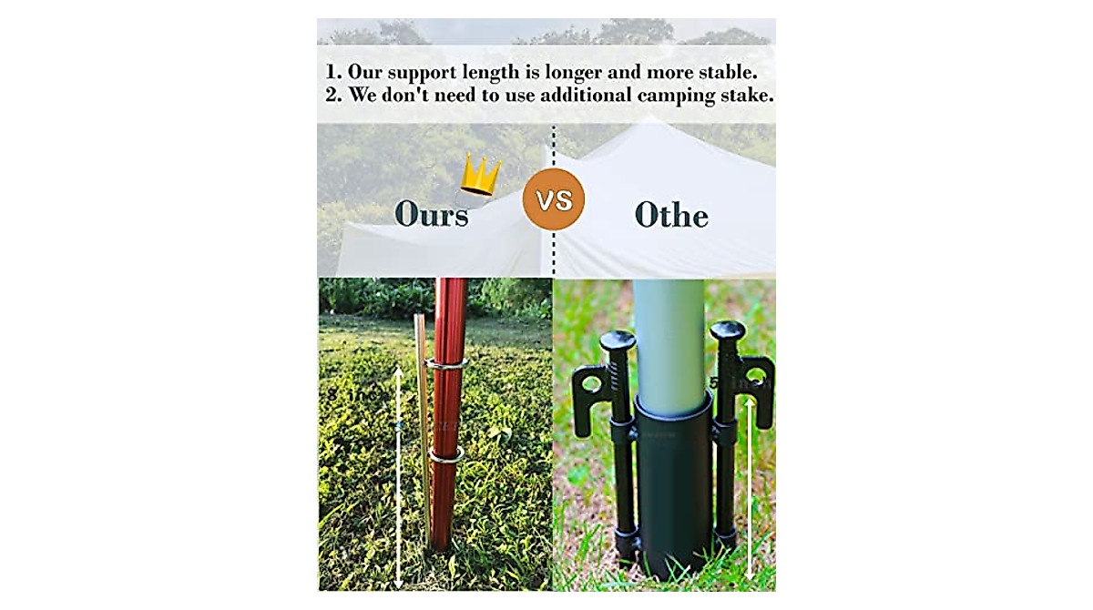 NACETURE Flag Pole Anchors - Heavy Duty & Easy Setup