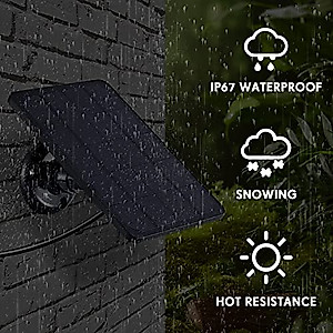 Fabbay Solar Panels for Security Camera Charging Solar Panel for Wireless Camera 360° Adjustable Mounting Solar Panels IP67 Waterproof Compatible with DC 5V 4W Camera USB or USB-C Port (Black, 4 Pack)