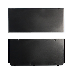 Ambertown for Nintendo New 3DS 2015 Version Front Back Faceplate Plates Upper & Back Battery Housing Shell Case Cover (Black)