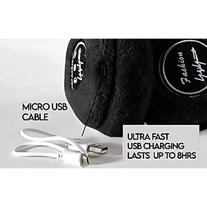 eDealz Wireless Bluetooth 5.0 Rechargeable Over The Ear Headphone Earmuffs with Extra Soft and Warm Fabric, Microphone, Powerful Surround Stereo Bass and Passive Noise Cancelling (Black)