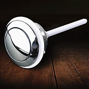 Toilet Push Button Toilet Water Tank Ceramics Cover ABS Plastic Switch Push Button,Outer Round Diameter 58mm Round Single Push Button
