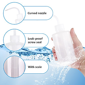 CertBuy 10 Pcs Tattoo Bottle Squeeze 8oz Plastic Squeeze Bottle with Narrow Mouth for Medical Chemistry Industry Lab & Gardening Tattoo Wash Bottle