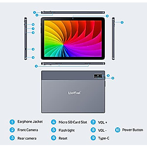 Tablet 10 inch Android Tablets Computer 64GB 512GB Expand, Android 12 Tablet with 10.1 inch IPS Screen, WiFi Tablet 10+ inch with Dual Camera Bluetooth Google Metal Case