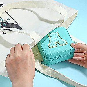 Parima Travel Jewelry Case for Women Fashion, A initial Jewelry Case| Travel Jewelry Case Organizer| Small Blue Jewelry Case| Mini Jewelry Travel Case for Girls Jewelry Box| Teen Girl Gifts Trendy Stuff