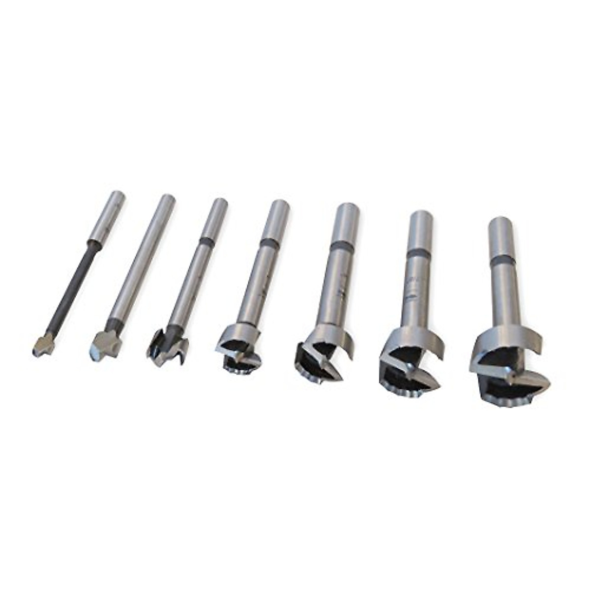 Fisch FSA-280323 1/4-Inch-1-Inch Diameter Cylinder shank Wave Cutter Forstner Bit In Blister, 7-Piece