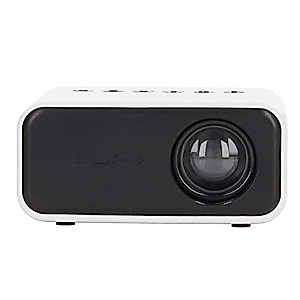 Mini Projector, HD LED Micro Mobile Phone Same Screen, 110x90x50mm Portable Projector for Laptop TV Phone Tablet(White)