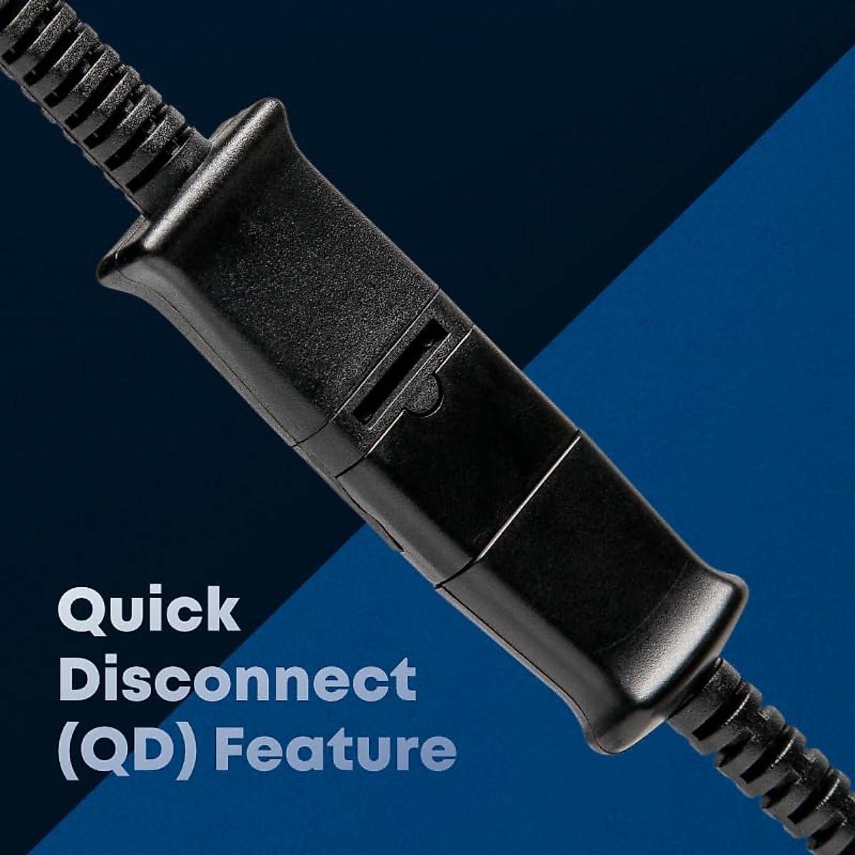 TruVoice USB-A to QD Adapter Cable Compatible with Any Plantronics Wired Headset with a QD and Includes Volume Control and Mute Functionality (Connects Headset to PC, Laptop and Softphones)