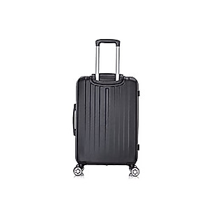 Rockland Malibu Hardside Spinner Wheel Luggage, Black, 19", 24", 28"