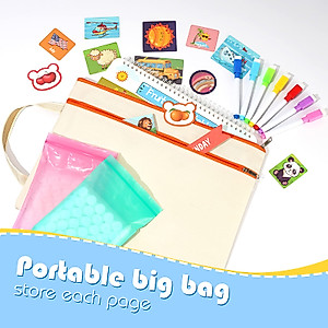 Montessori Busy Book Toddler Toys - Autism Sensory Toys,Newest 21 Themes Preschool Learning Activities Book,Early Educational Quiet Binder Books for Girls Boys Toddlers