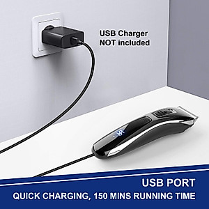 TRACE KASA Hair Clippers for Men: Cordless Ceramic Blade Mens Hair Trimmer Beard Trimmer Electric Professional Hair Cutting & Grooming Kit Rechargeable LED Display