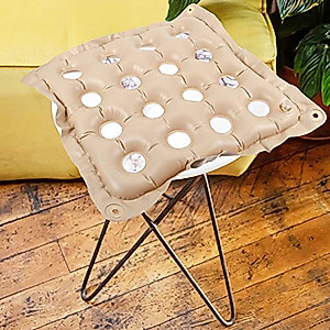 WINOMO Air Inflatable Seat Cushion Foldable Portable Pressure Relieving Chair Cushion Blow Up Wheelchair Pad for Office Chair Dining Room Chair Car Seat Complexion