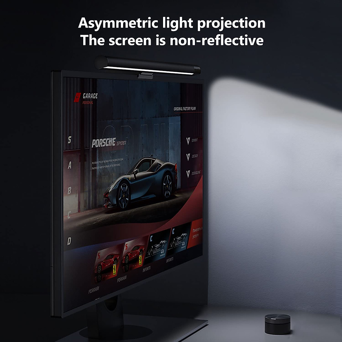 Computer Monitor Light Bar,Wireless Remote Control Multiple Screen lamp Dimmer Switch,USB Powered, E-Reading LED Hanging Light,for Office/Home, Brightness/Color Temperature Adjustment