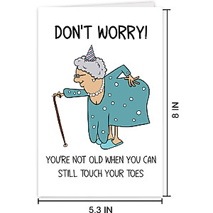 Rude Birthday Card Friendship Card for Woman, Funny Getting Older Card for Friends Bestie Family Wife, Gag 50th 60th 70th 80th 90th Birthday Gift Mom Grandma, Happy Birthday Card Old Age Women