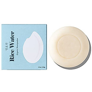 JessEmet Rice Water Shampoo Bar - Fermented Rice Water for Hair Growth Moisturizing best for dry, damaged hair, Curly, and Frizzy Hair, pH balanced, Sulfate-free, Eco Friendly, Vegan, Zero waste.…