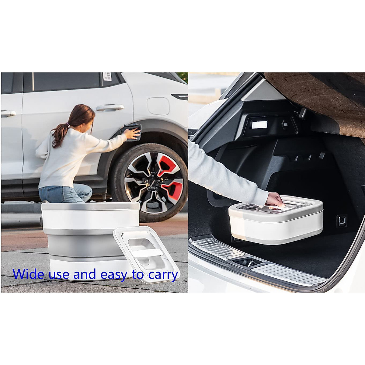 AGGFUCLS Dog Food Storage Container, Collapsible 11 to 25 LB Pet Food Container, Food Containers for Dog， Cat Flour Sugar Plastic Leakproof Sealable Large Cereal Containers Storage BPA FREE