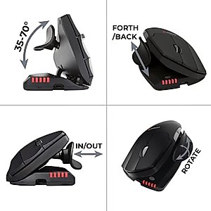Contour Design Unimouse Mouse Wireless - Wireless Ergonomic Mouse for Laptop and Desktop Computer Use - 2.4GHz Fully Adjustable Mouse - Mac & PC Compatible - (Right-Hand)