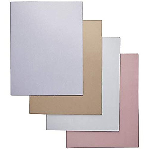 96 Sheets Shimmer Paper for Crafts, Scrapbooking, Invitations, Letter Size Stationery in 6 Pastel Colors (8.5 x 11 In)