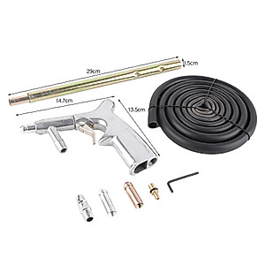 Air Sand Blaster Gun 1/4" Sand Blasting Nozzle Gun Feed Sandblast Kit Portable Speed Blaster Tool for Sandblasting Cabinet Abrasive Media Blaster 60-120PSI