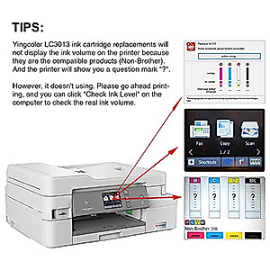 YingColor Compatible LC3013 Ink Cartridge BK/C/M/Y Replacement for Brother LC3013 Use for Brother MFC-J895DW MFC-J497DW MFC-J491DW MFC-J690DW Printer (3BK, 1C, 1M, 1Y, 6PK)