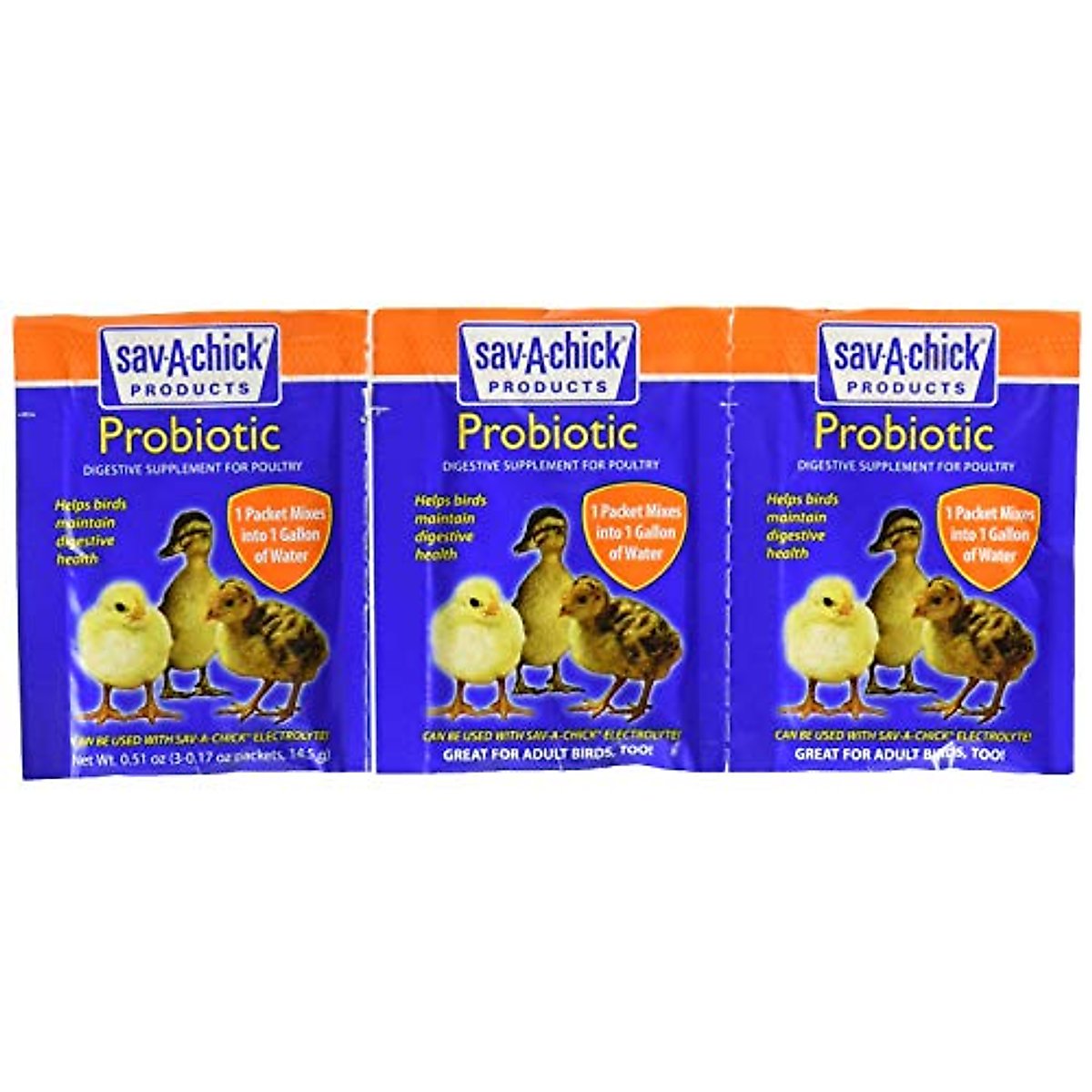 Sav-A-Chick 9 Probiotic Supplements-(3 Packages with 3 Packets, 3 Count (Pack of 3)