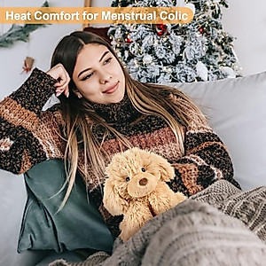 SuzziPals Warmable Golden Retriever Plush Toy, Microwavable Stuffed Animal Heating Pads for Period & Stress Relief, Lavender Dog Stuffed Animal for Anxiety, Bedtime, Puppy Plushie Gifts for Kid Women