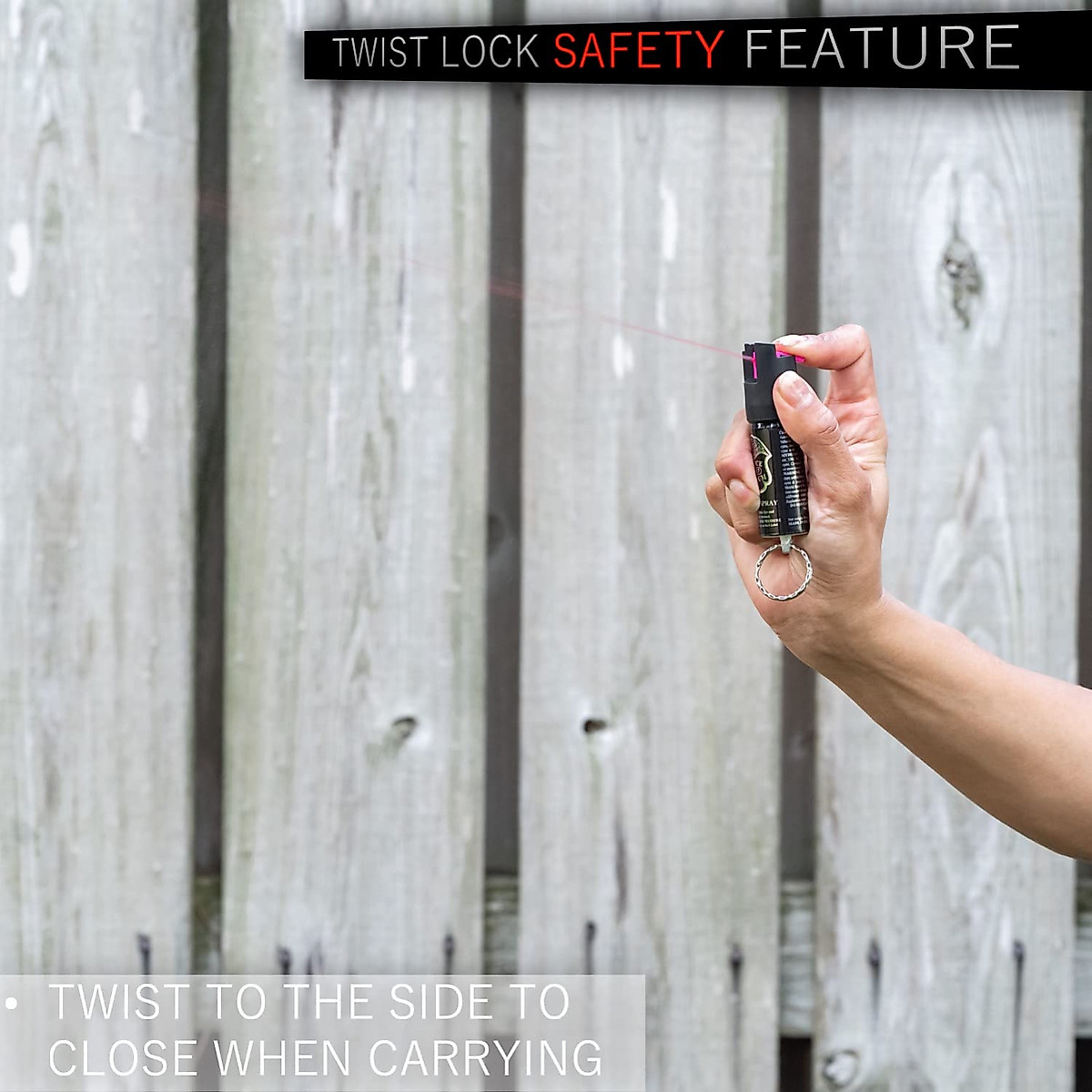 POLICE MAGNUM Mini Pepper Spray Bulk Pack- Max Heat Strength- Made in The USA - 1/2oz Twist Lock Keyrings (20 Hot Pink) Half Ounce