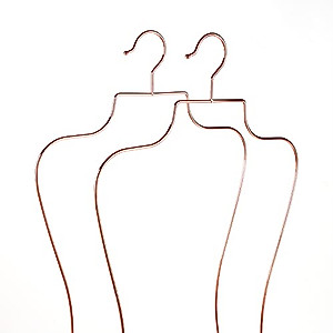 Arekuaei Rose Gold Wire Lingerie Hangers Body Shape Metal Display Bikini Swimwear hanger-10 of Pack