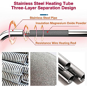 AYCHLG 85000Btu/Hr Up to 20000 Gallons Swimming Pool Heater Thermostat for Swimming Pools, SPA Pools,Bathtubs,In-Ground Pools and Spas Above Ground Inground Pool,Needs Electrician GFCI