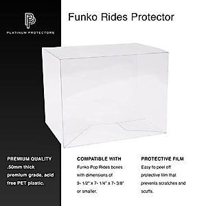 Platinum Protectors Plastic Display Case Compatible with Funko Pop Rides .50mm Thick (2 Pack)