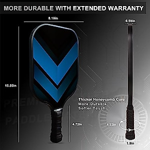 AOBORTY Pickleball Paddles 4 Pack - Light Graphite Premium Rackets Fiber Face Pickleball Set with 4 Outdoor Indoor Balls