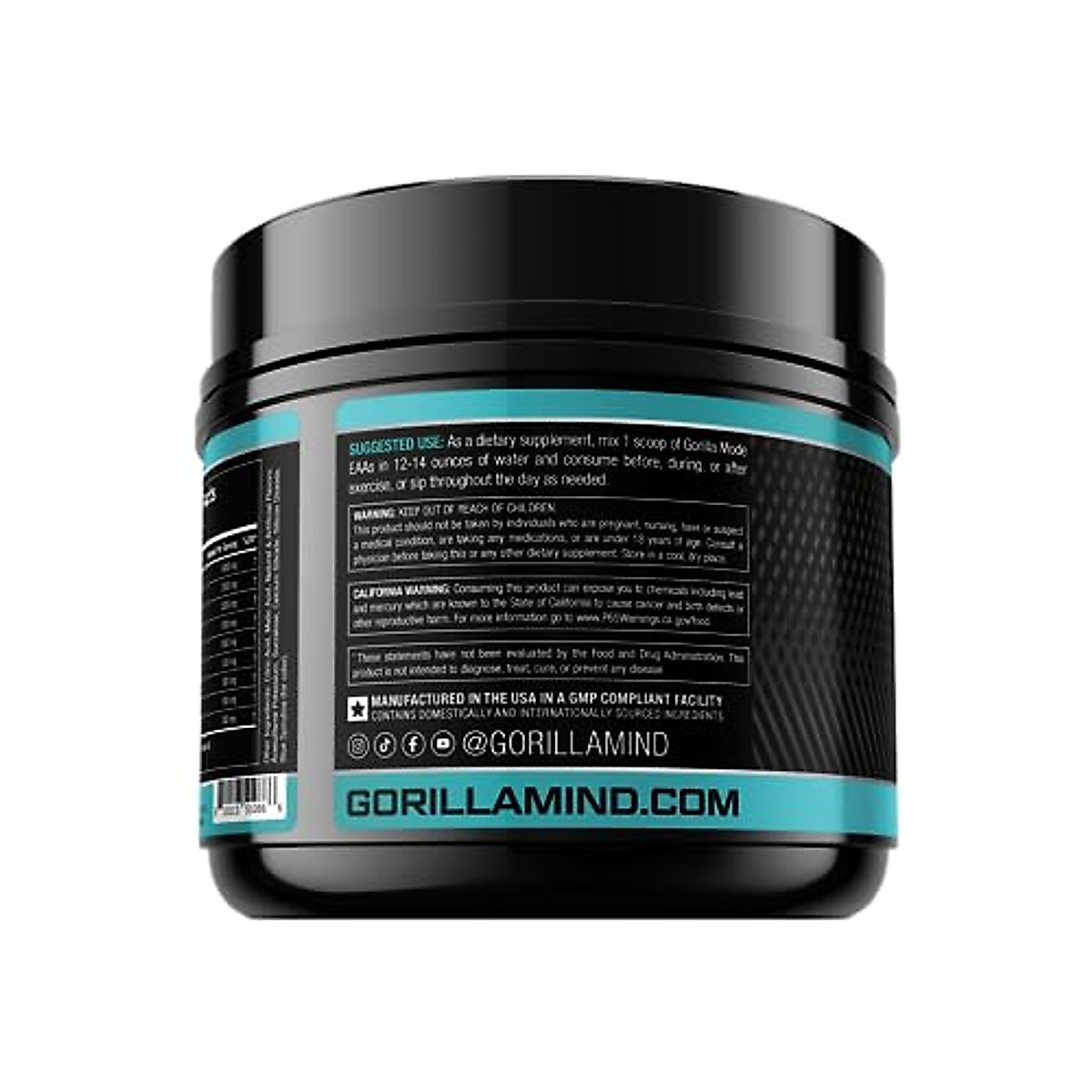 Gorilla Mode EAAs - Essential Amino Acids to Support Muscle Building, Enhanced Recovery, and Protein Synthesis/Use Before, During, or After Your Workout / 489 Grams (Bombsicle)