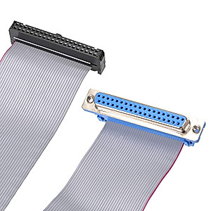 uxcell IDC Wire Flat Ribbon Cable DB37 Female to FC-40 Female Connector 2.54mm Pitch 20cm Length