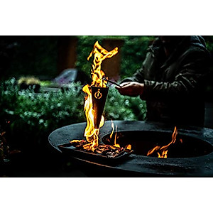 Forged Churrasco Flambadou, Cast Iron, Olive Wood