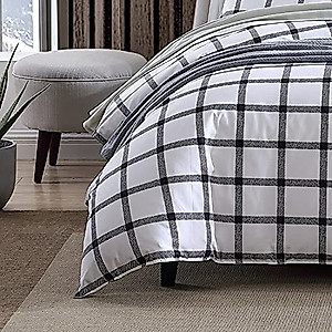 Eddie Bauer Home | Bunkhouse Collection | Comforter Set - 100% Cotton, Medium Weight & All Season Bedding, Includes Matching Shams, Queen, Charcoal