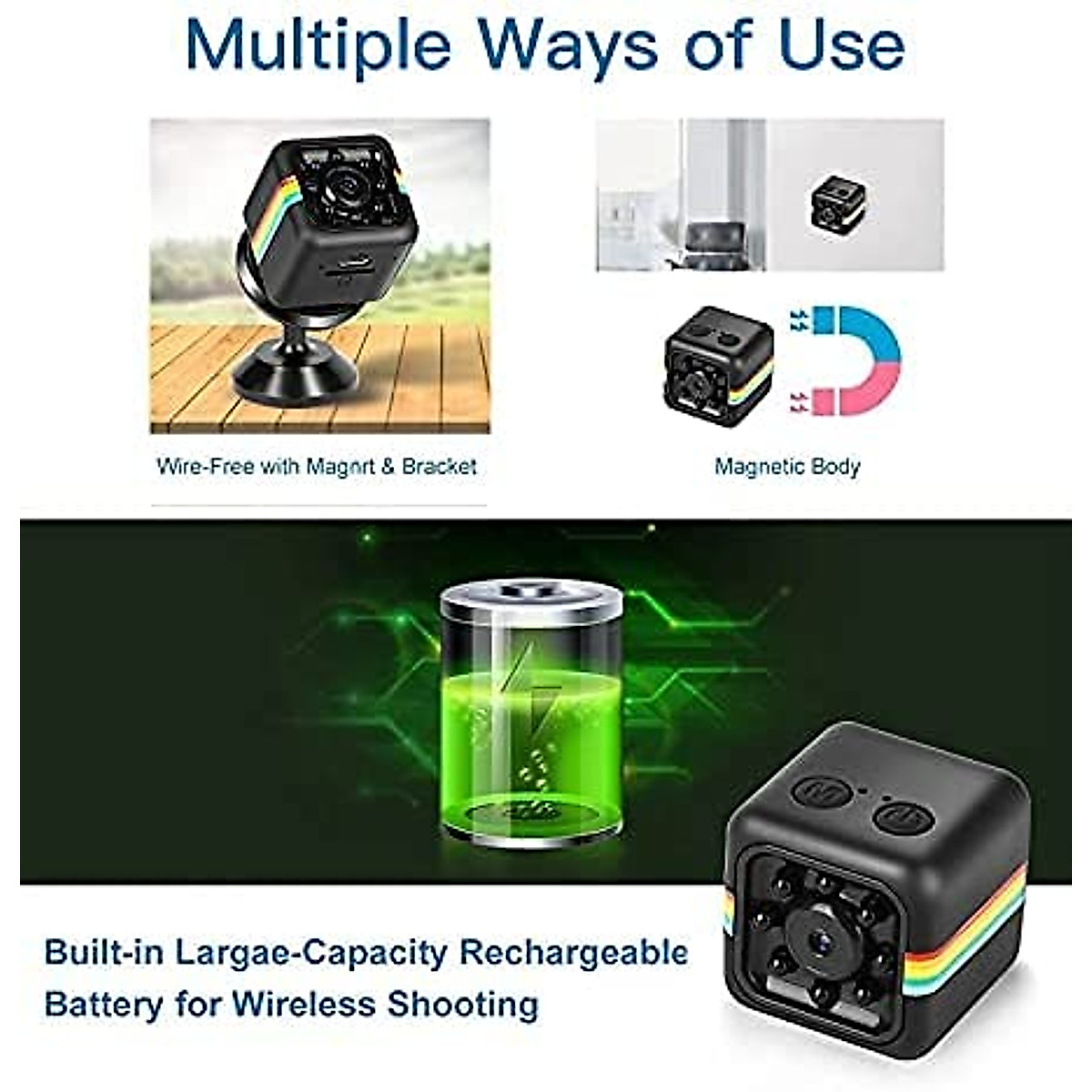 Mini Hidden WiFi Wireless Camera,Tony Spy 1080P Camera Home Security Camera,Night Vision Indoor/Outdoor Small Camera Record Dog Pet Camera for Mobile Phone Applications in Real Time