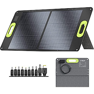Solar Panel 100W, Foldable Solar Charger Kit, IP67 Waterproof for Portable Power Station, Off-Grid Power, Outdoor Adventures and Emergency