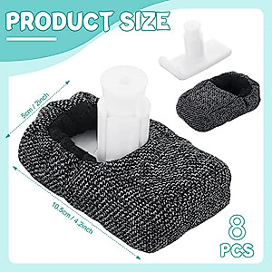 8 Pcs Walker Ski Glide Covers Heavy Duty Universal Removable Padded Caps Safety Stability Walker Rollator Ski Glides Pads Walker Floor Padding for Senior Rollator Glider Accessories Indoor Outdoor Use