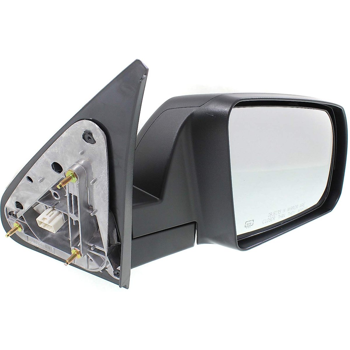 Kool Vue Passenger Side Power Heated Mirror for Toyota Tundra 2014-2021 Without Blind Spot Monitor Textured With Cold Climate Specification