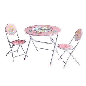 Idea Nuova JoJo Siwa 3 Piece Table and Chair Set, Multicolor