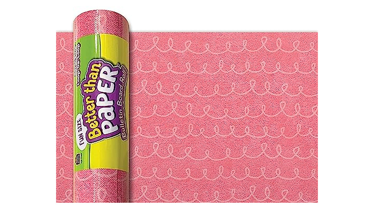 Fun Size Coral Pink Bulletin Board Roll - Durable & Reusable Display