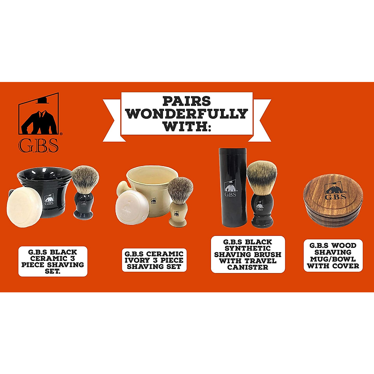 G.B.S Wood Shaving Mug/Bowl with Lid 3.5in Diameter