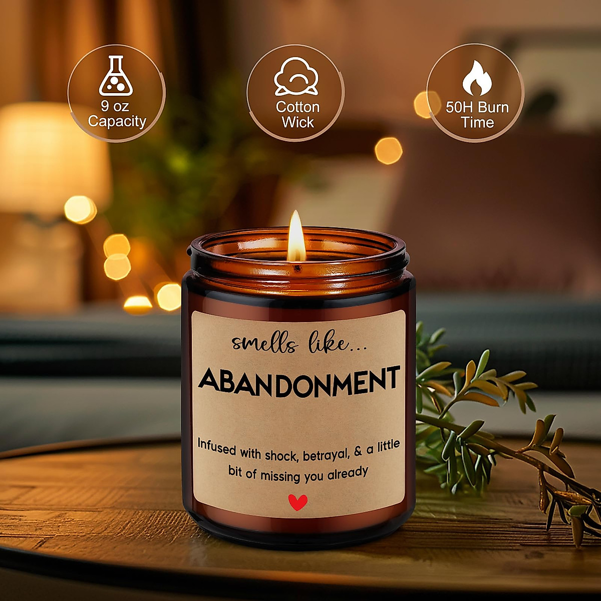 LEADO Candles - Friends Moving Away Gift, Coworker Leaving Gifts, Going Away Gifts for Coworkers Women, Men - Funny Retirement, Leaving Job, Goodbye, Farewell Gifts for Coworkers, Boss, Bestie