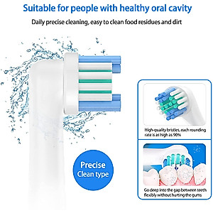 Replacement Toothbrush Heads for Braun, 8 Pack Clean Electric Brush Heads Compatible with Most Electric Toothbrush, Refill for 7000/Pro 1000/9600/ 5000/3000/ 8000 and More.