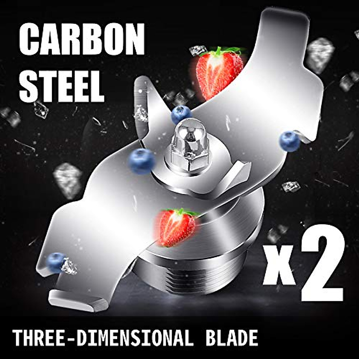 VEVOR 110V Commercial Smoothie Blenders 1.5L/50.7oz 1500W Countertop Silent Blender with Sound Shield, Quiet Blender Self-Cleaning, Includes Multifunctional 2-in-1 Wet Dry Blades, White