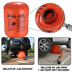 Flieeya 4-Ton Exhaust Air Jack - Portable Inflatable Car Lifting Bag for SUV, Truck & Off-Road Vehicle Recovery Emergency Tire Change Kit for Uneven Terrain