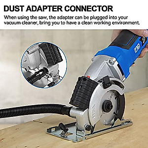 Mini Circular Saw, 6,500RPM Electric Compact Circular Saw, Laser Cutting Guide, Handled Cut Saw with 3 Blades for Wood PVC, Metal,Tile Plastic