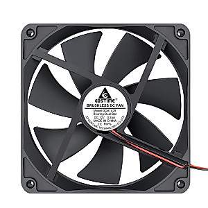 GDSTIME 12V Cooling Fan 1425, 140mm x 25mm Dual Ball Bearings Brushless Cooler Fan